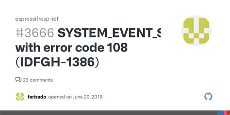 System Event Sta Disconnected With Error Code 108 Idfgh 1386 · Issue
