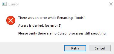 Bug Upon Update Cannot Rename Tools Bug Reports Cursor Community Forum