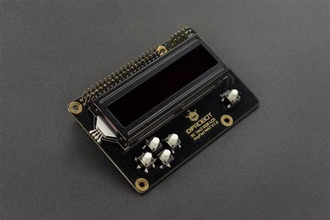 16x2 I2c Rgb Lcd Keypad Hat With Rgb Font Discontinued The Pi Hut