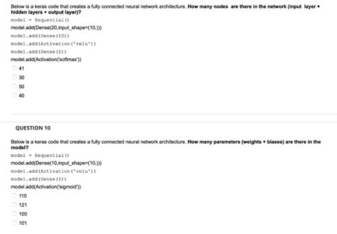 Solved Below Is A Keras Code That Creates A Fully Connected Chegg