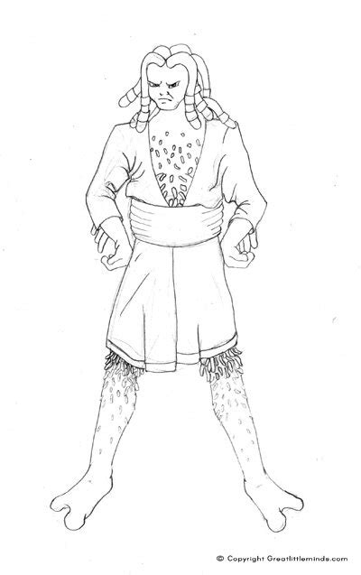 Hairy Legged Alien Colouring