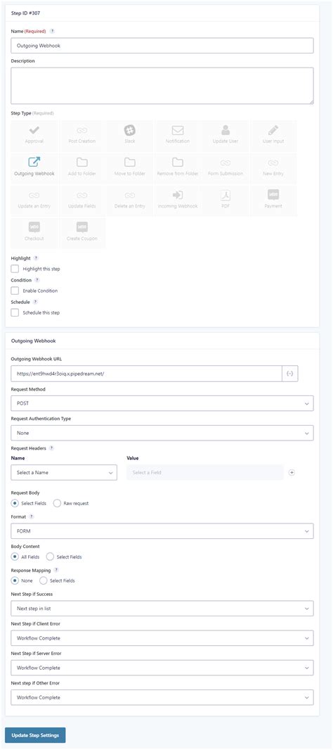 The Outgoing Webhook Step Gravity Flow Documentation