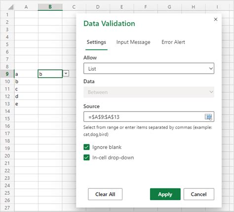 Data Validation Allow List The Formula You Entered Is Not Valid