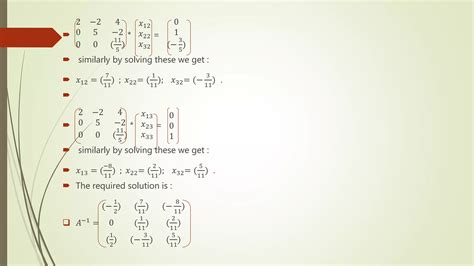 inversion of matrix by gauss elimination method pptx