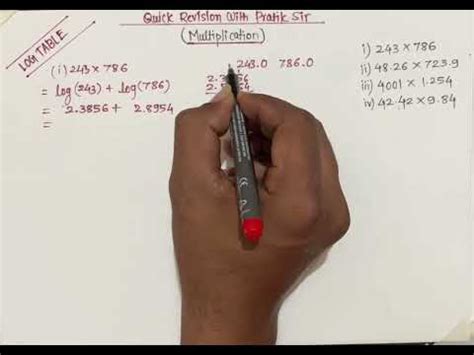 How To Multiply Using Log Table YouTube
