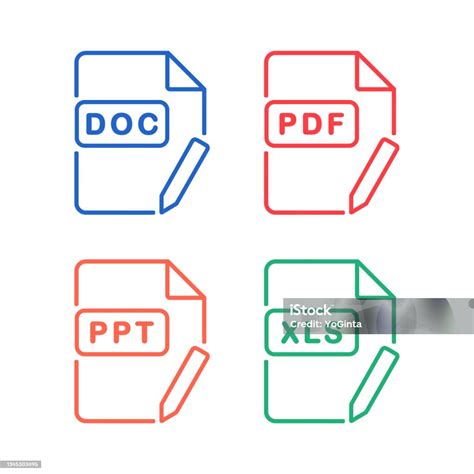 문서의 형식 및 확장 집합입니다 파일 유형입니다 Pdf Doc Ppt 및 Xls 문서 파일을 편집합니다 Slide Show Presentation Software에 대한