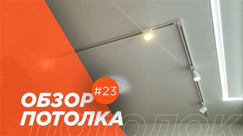 Натяжные потолки с трековыми светильниками в гостиной (Обзор потолка ...