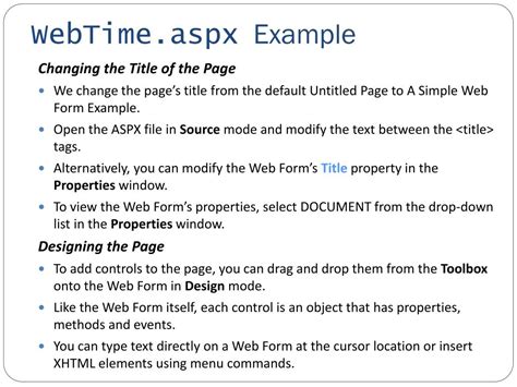 Ppt Introduction To Web Programming Using Aspnet Powerpoint