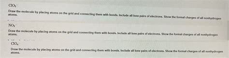 Solved Clo3 Draw The Molecule By Placing Atoms On The Grid