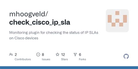 Github Mhoogveldcheckciscoipsla Monitoring Plugin For Checking The Status Of Ip Slas On