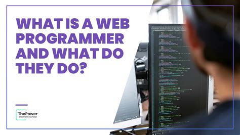 what is a web programmer and what do they do