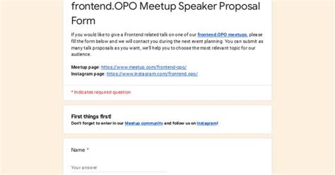 Fabio Zuin On Linkedin Frontendopo Meetup Speaker Proposal Form