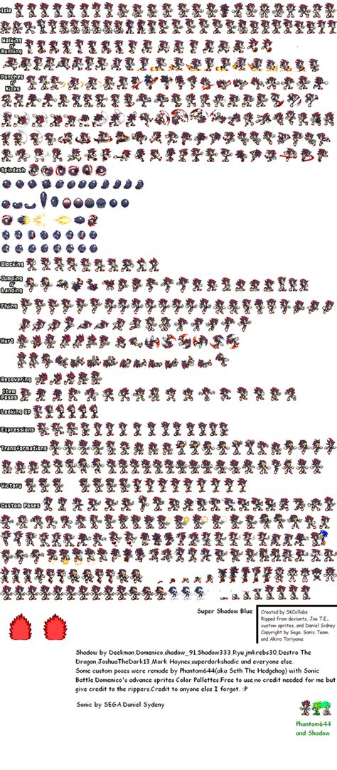Shadow Sprite Sheet V2 By Fiendgreen342 On Deviantart