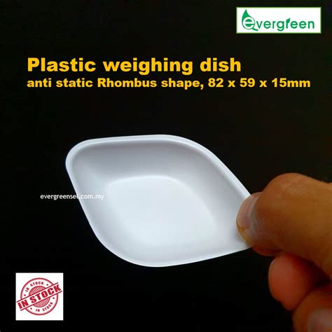 PROMO Plastic Weighing Dish Weighing Boat Anti Static Rhombus Shape 85 X 65 X 15mm