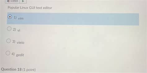 Popular Linux Gui Text Editor 1 Vim 2 Vi 3 Studyx