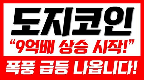 도지코인 🔴긴급속보 9억배 상승 시작한다🔴오늘 영상 꼭 보셔야합니다 도지코인전망 도지코인분석 도지코인관련주 도지코인가격 도지전망 도지분석 도지코인이슈