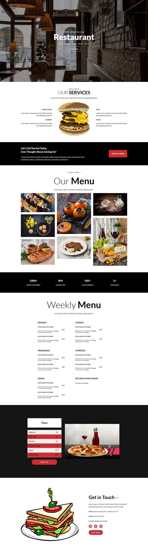Restaurant Gutenberg Starter Templates Starter Templates For Wp