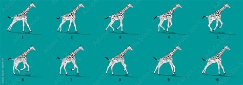 giraffe run cycle animation frames loop animation sequence sprite