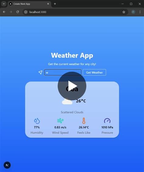 Nextjs Webdevelopment Apis Openweather Geolocation React Roshan Kumar