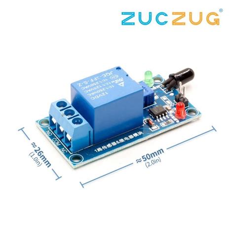 【alizeker Mall】flame Sensor 12v Relay Module Flame Fire Detection Fire Bd