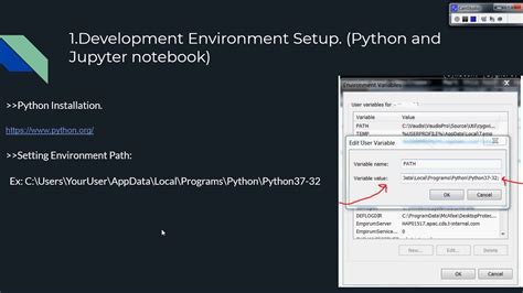 1 development environment setup python and jupyter notebook youtube