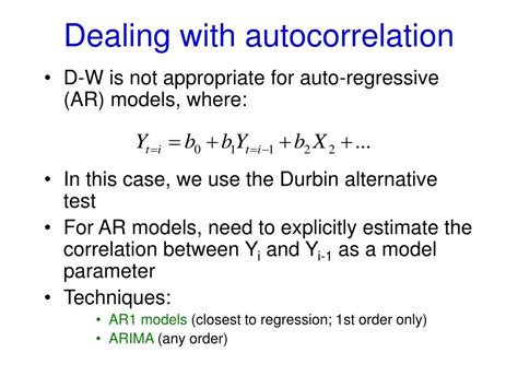 PPT Autocorrelation In Regression Analysis PowerPoint Presentation