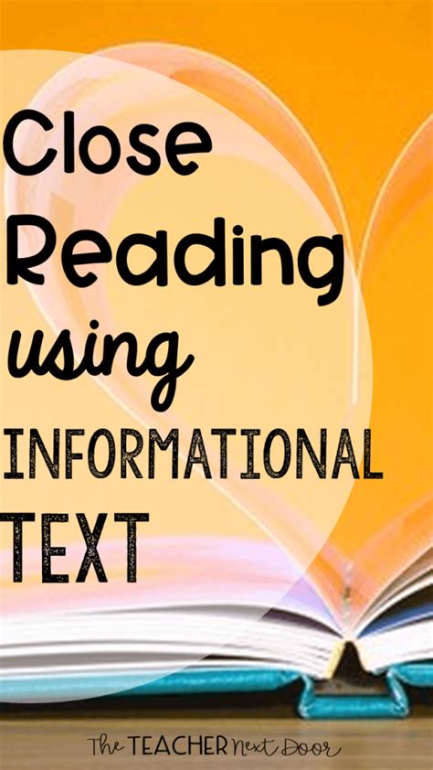 Close Reading Using Informational Text The Teacher Next Door