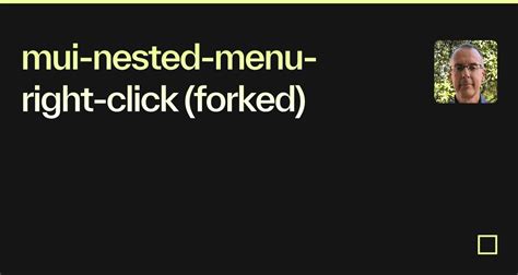 Mui Nested Menu Examples Codesandbox