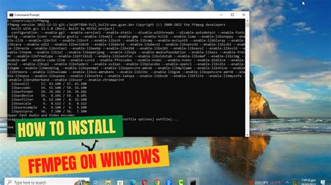 How To Install Ffmpeg On Windows 10 11 Youtube