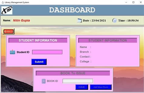 Github Nitin 0205library Management System Library Management System Using Python Gui Tkinter