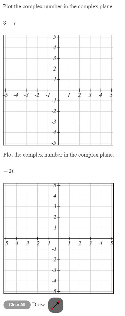 Solved Plot The Complex Number In The Complex Plane I Chegg Com