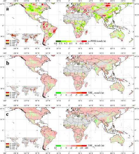 Spatial Trend Maps Of Meteorological And Vegetation Drought From 2001