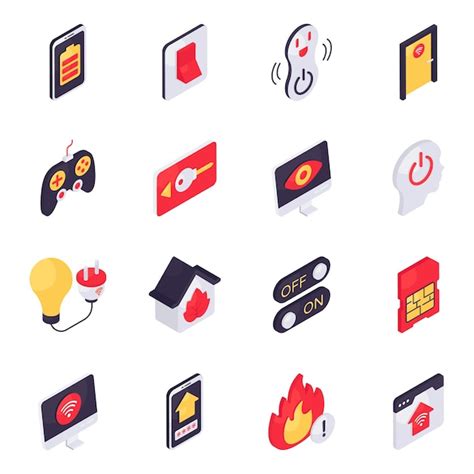 Premium Vector Set Of Iot Isometric Icons