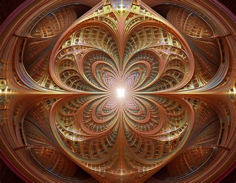 Intricate Geometric Fractals Abstract Digital Symmetry In Complex Mathematical Patterns