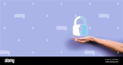 Cyber Security Network Padlock Icon And Internet Technology Networking
