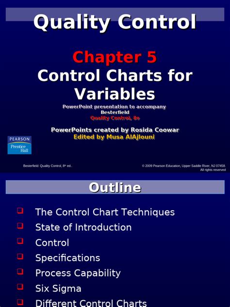 05a Control Chart Variables Pdf Engineering Tolerance Standard