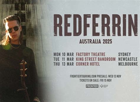 Redferrin Usa Announces Debut Headline Australian Dates Spotlight Report