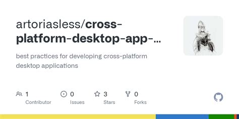 Github Artoriaslesscross Platform Desktop App Solution Best Practices For Developing Cross