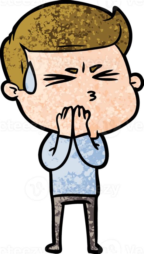 Cartoon Man Sweating 45301762 Png