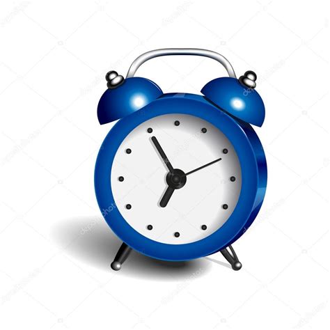 Alarm Clock 3d Vector Object Pure Color Blue — Stock Vector © Goodwinx