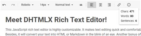 Configuration Dhtmlx Richtext Documentation