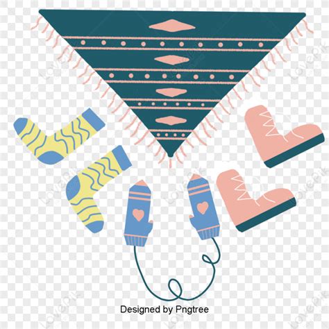 귀여운 겨울 일러스트 난방품 삽화장갑끈 장갑노랑 Png 일러스트 무료 다운로드 Lovepik