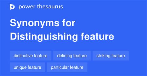 Distinguishing Feature Synonyms 293 Similar Words And Phrases