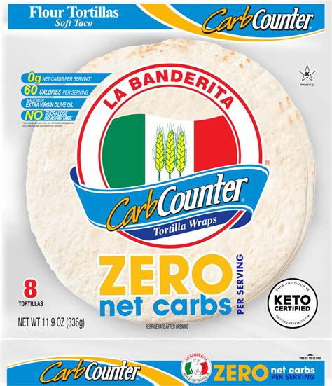 Mission Zero Net Carb Original Flour Tortillas 0g Net