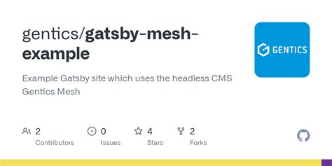GitHub Gentics Gatsby Mesh Example Example Gatsby Site Which Uses The Headless CMS Gentics Mesh