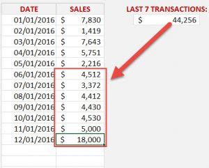 Excel Sum Last Entries In A Row MyExcelOnline