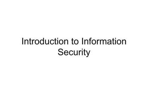 Chapter 1 Introduction To Information Security Ppt It And Internet Support Internet
