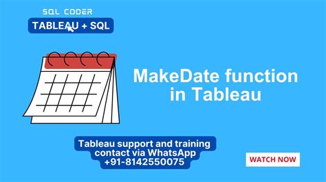 How To Use The MAKEDATE Function In Tableau Quick Tutorial YouTube