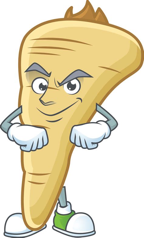 parsnip cartoon character 19930873 vector art at vecteezy
