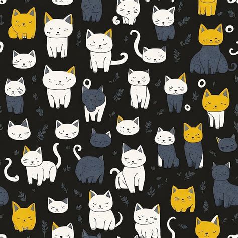 Premium Ai Image Seamless Patterns Of Cats